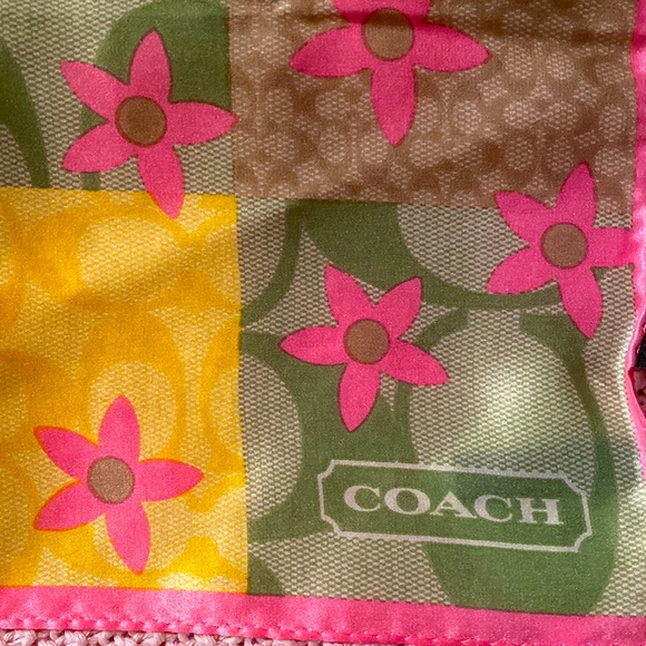 Coach | Accessories | Coach Multicolor Patchwork Collection Silk Neck ...